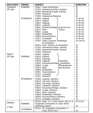 Here Are Official PLE, UCE, UACE Timetables Issued By Uneb - The Pearl ...